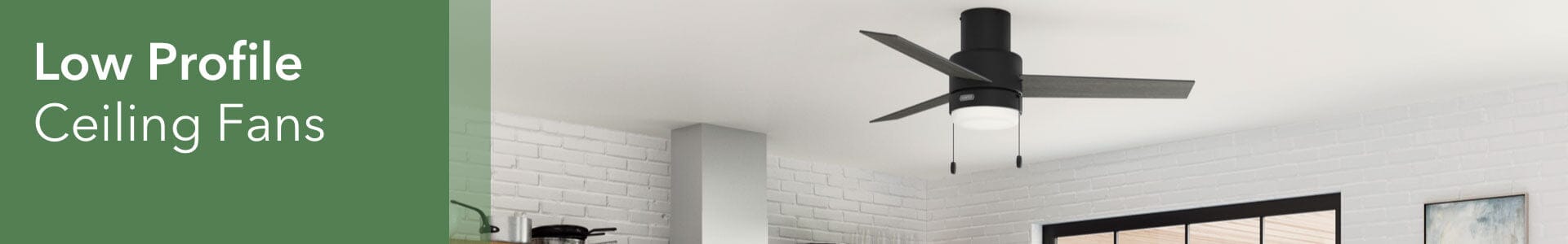 Low Profile Ceiling Fans & Flush Mount Ceiling Fans | Hunter Fan