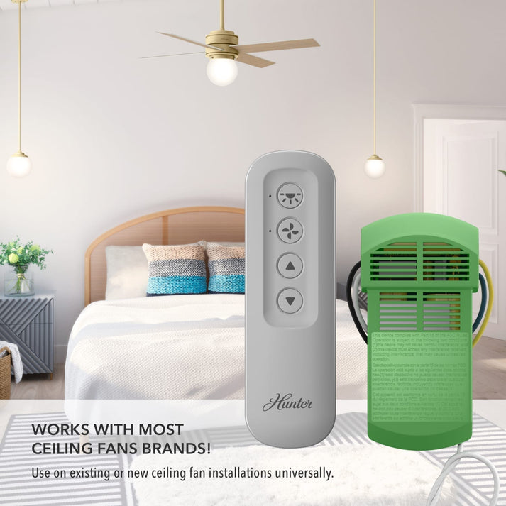 Hunter Universal Fan-Light Remote Control with Receiver - 99770 ...