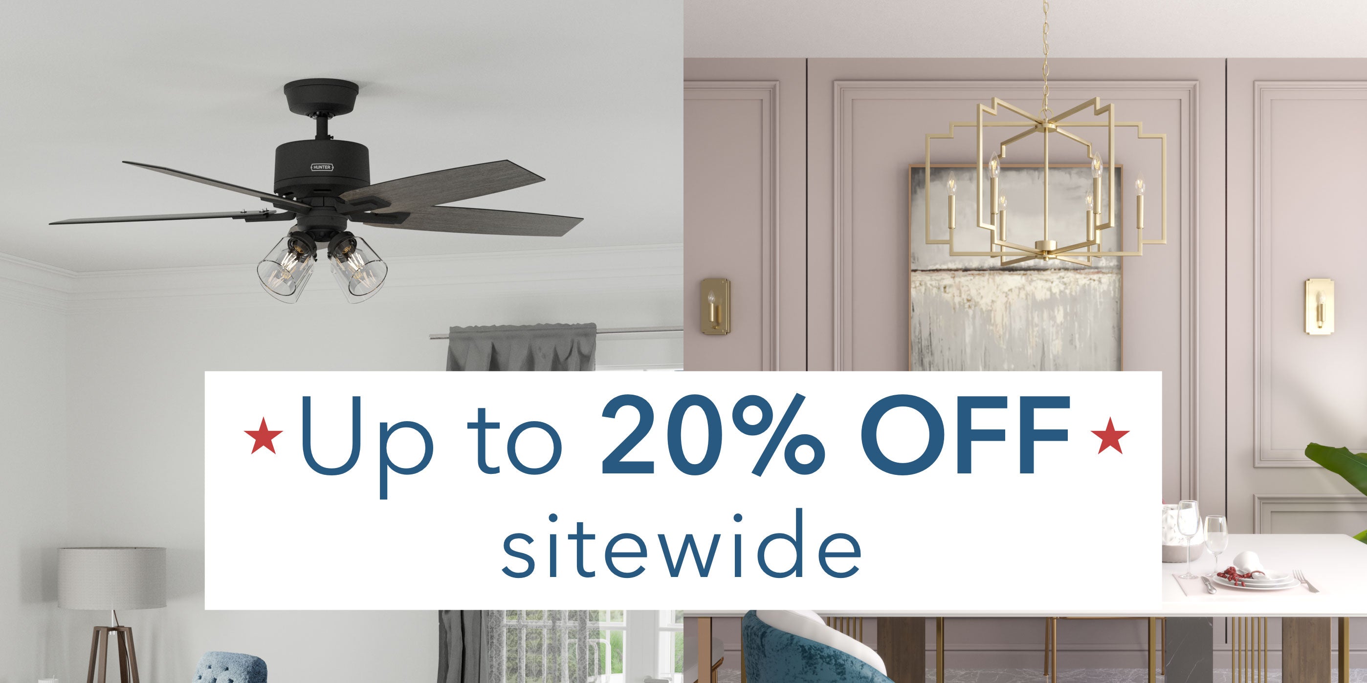 Hunter Tiffany Style Ceiling Fan | Shelly Lighting