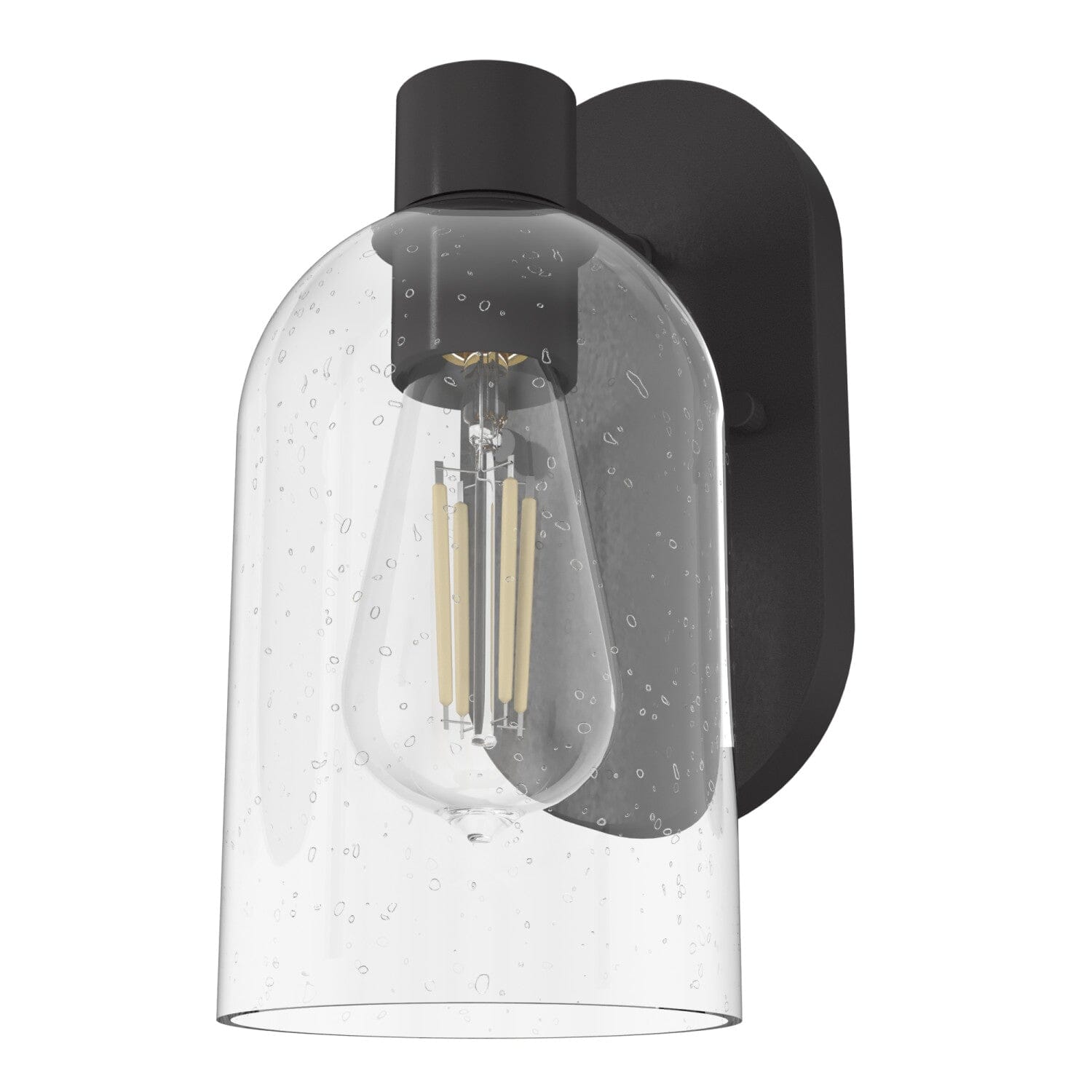 Hunter Lochemeade Clear Seeded Glass 1 Light Sconce Wall Light – Hunter Fan