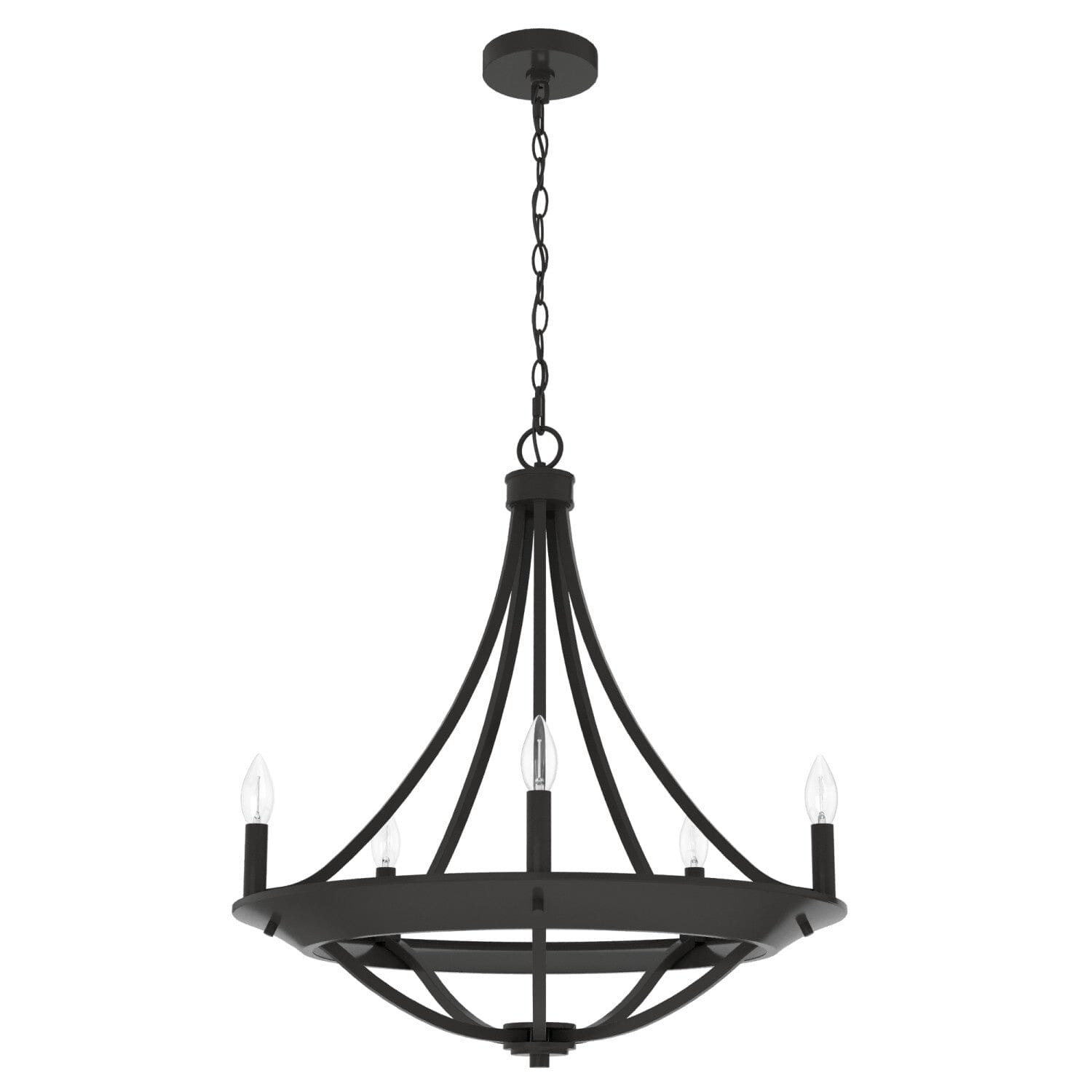 Perch Point 5 Light Chandelier 24 inch Ceiling Light – Hunter Fan
